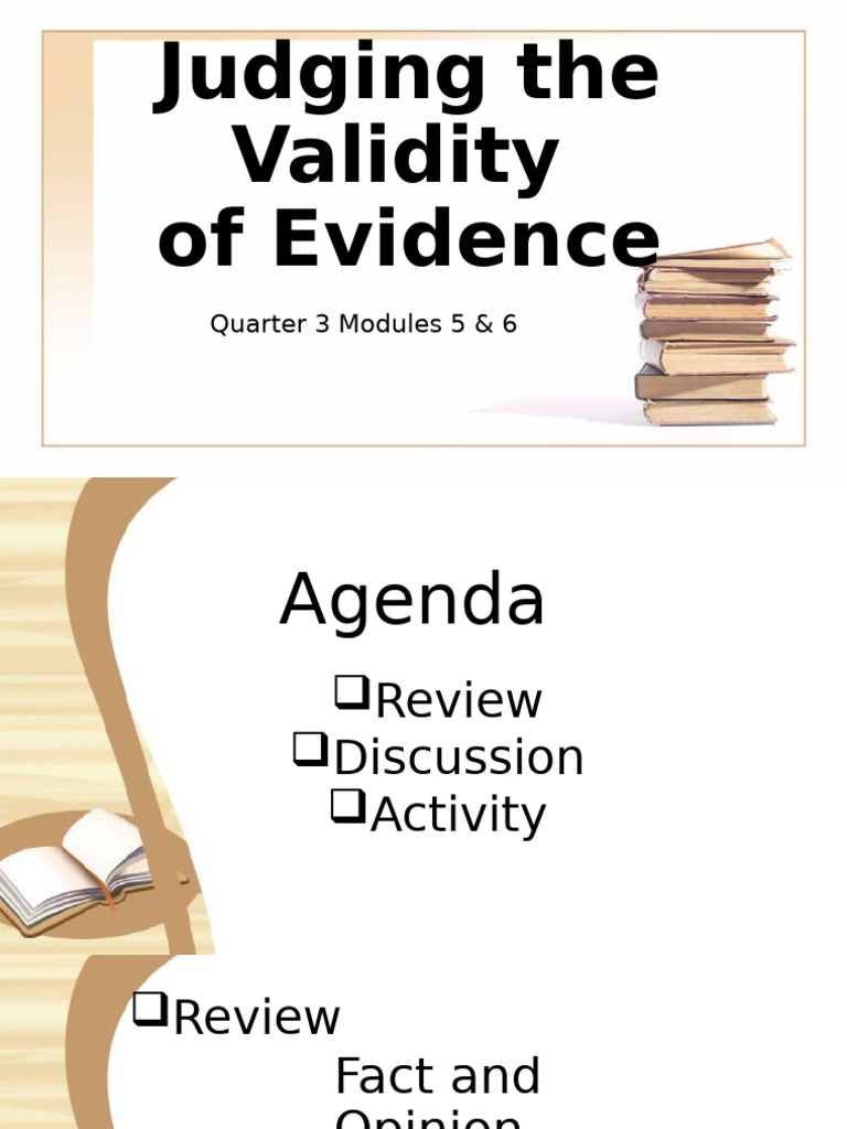 Q3 M5.Evidence | PDF | Validity (Statistics) | Argument