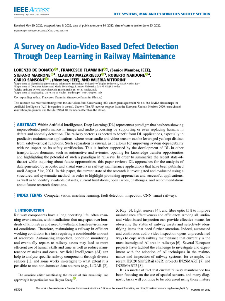 A Survey On Audio-Video Based Defect Detection Through Deep Learning in ... A Survey On Audio-Video Based Defect Detection Through Deep Learning in ...
