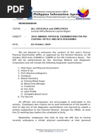 Annual Physical Examination (APE) FAQs | PDF