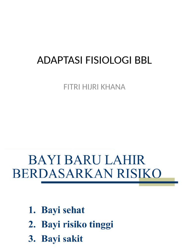 Fisiologis BBL | PDF