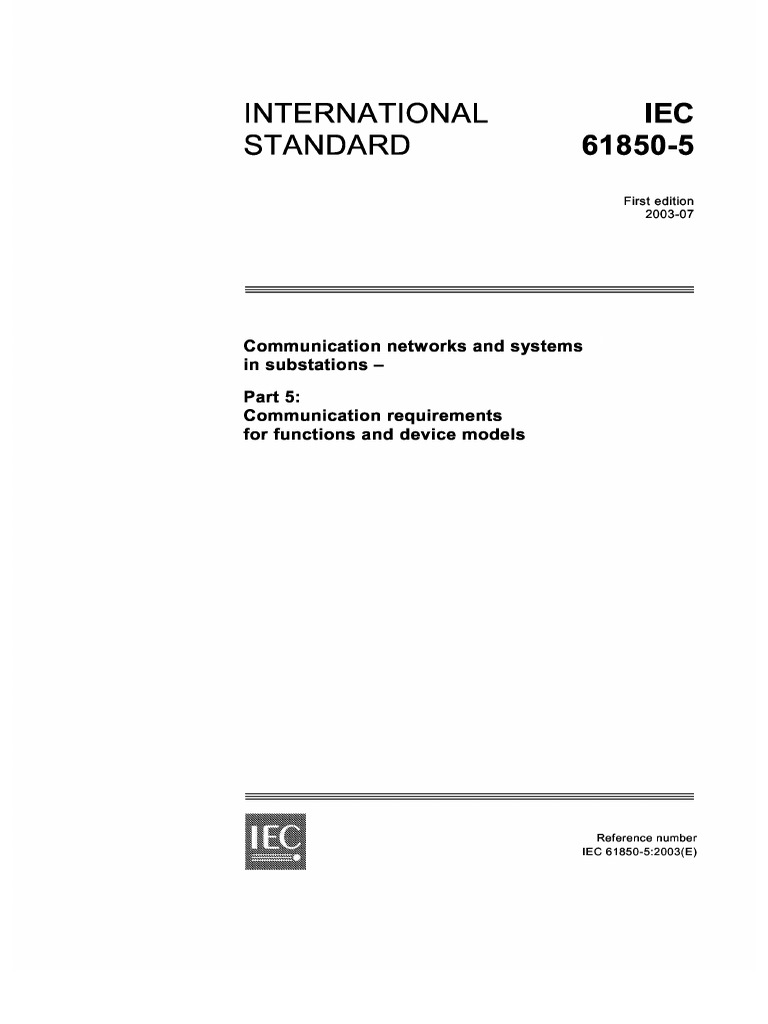 Iec 61850-5 | PDF | Computers