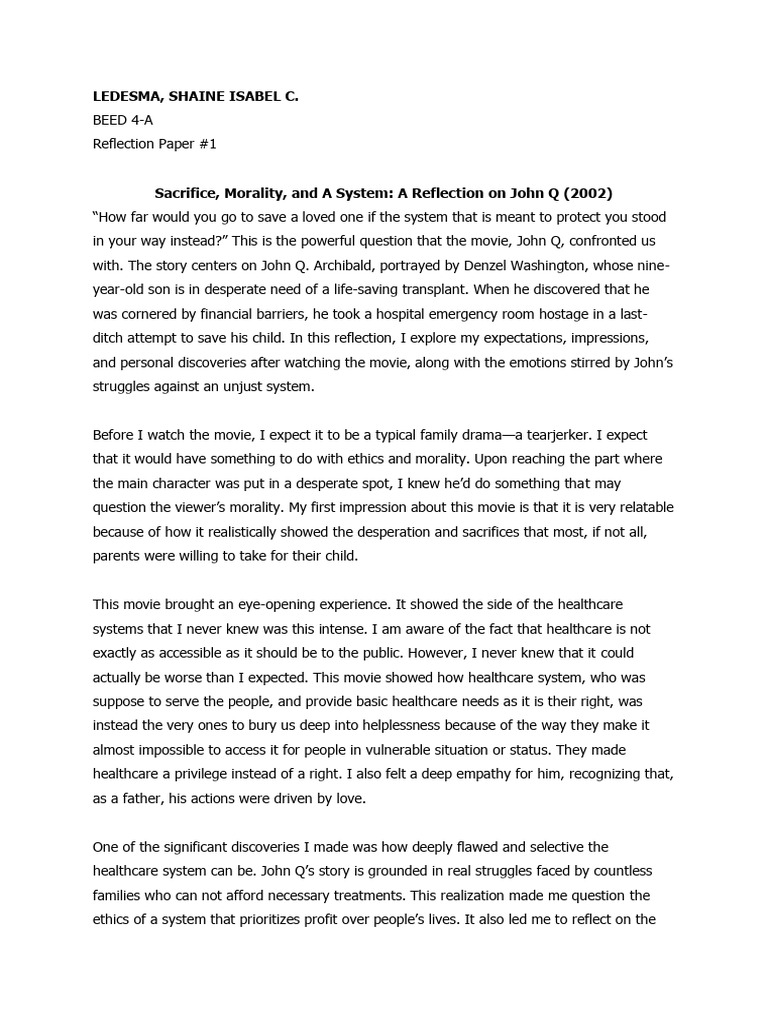 Reflection Paper 1 | PDF