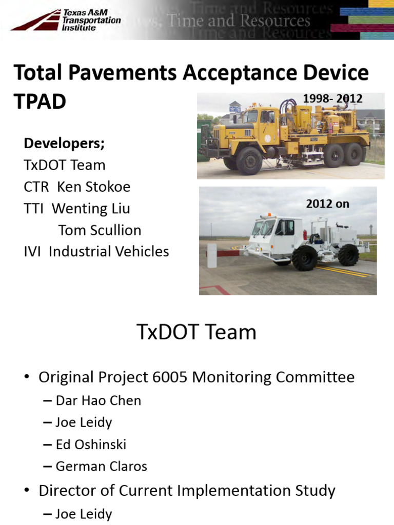 Total Pavement Acceptance Device | PDF | Transport | Transport ...