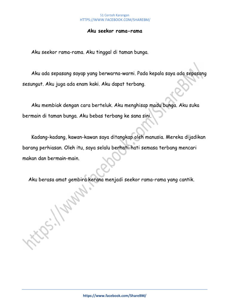 Aku Seekor Rama Rama | PDF