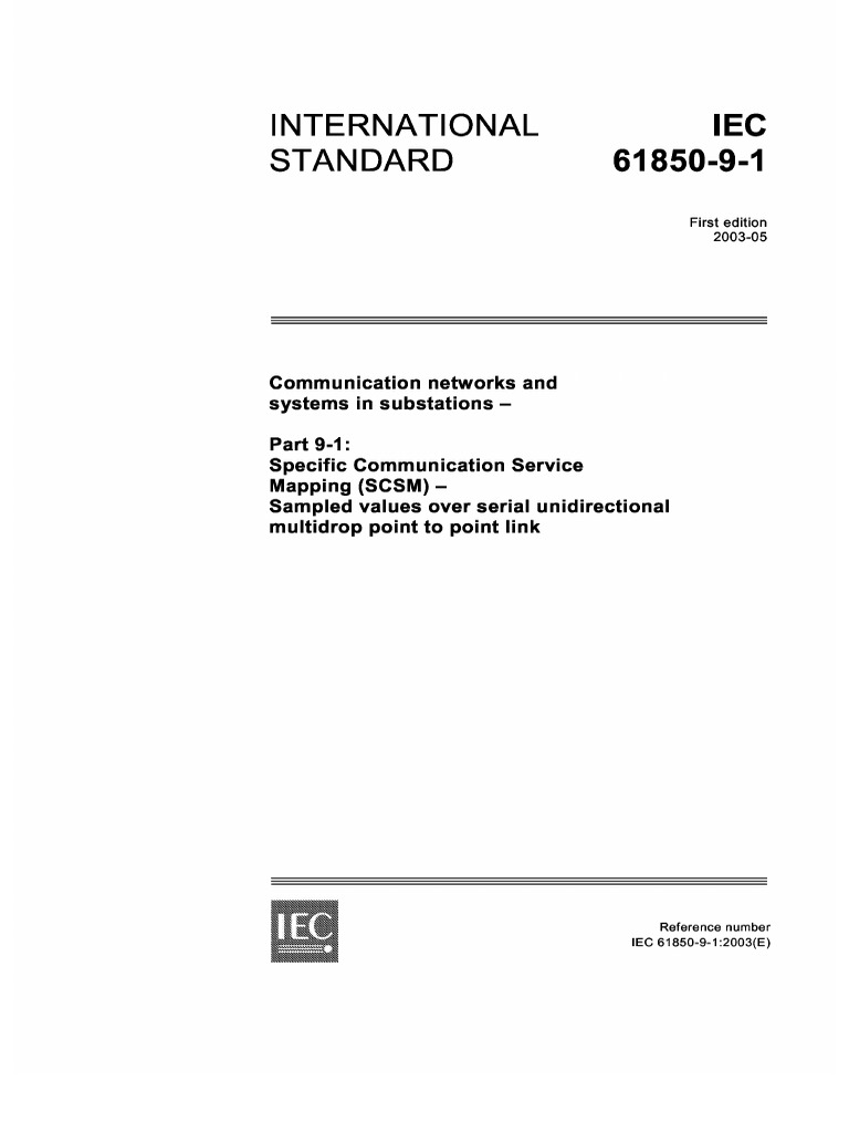 Iec 61850-9-1 | PDF | Computers