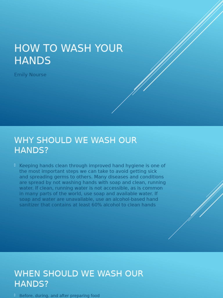 How To Wash Your Hands | PDF