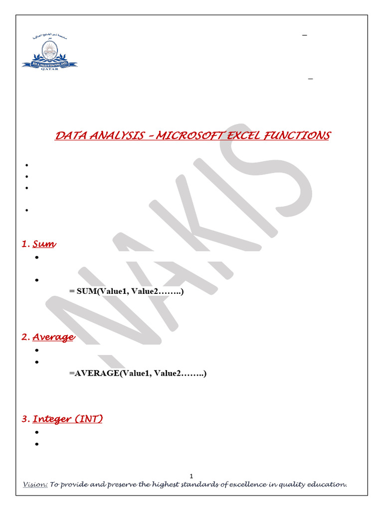 OCT - Nov - Microsoft Excel Functions - Practical Worksheets | PDF | Numbers | Rounding