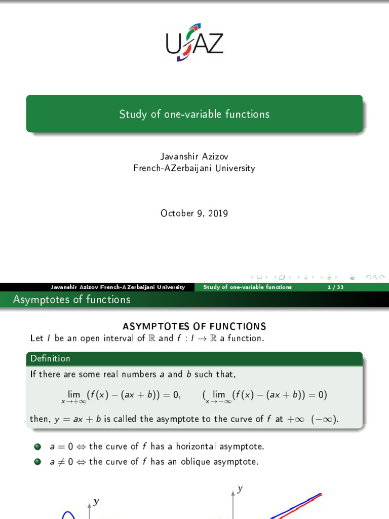 С.3 Study of functions (lecture) | PDF | Asymptote | Mathematical Analysis