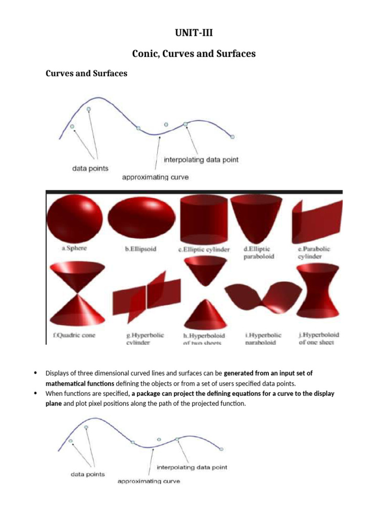CG UNIT 3 | PDF | Spline (Mathematics) | Sphere