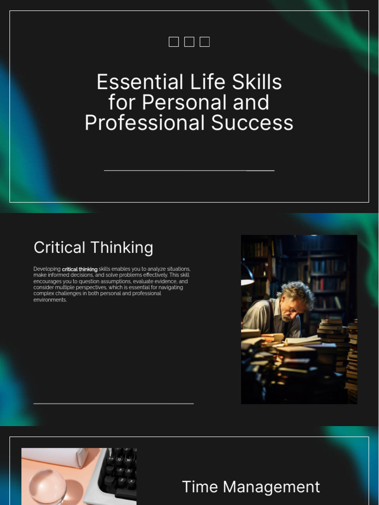Slidesgo Essential Life Skills For Personal and Professional Success ...