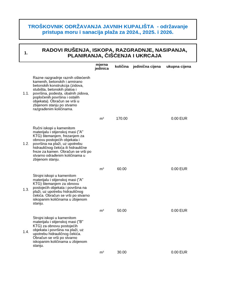 Prilog 2. Troskovnik 04 - 02 - 23MV | PDF