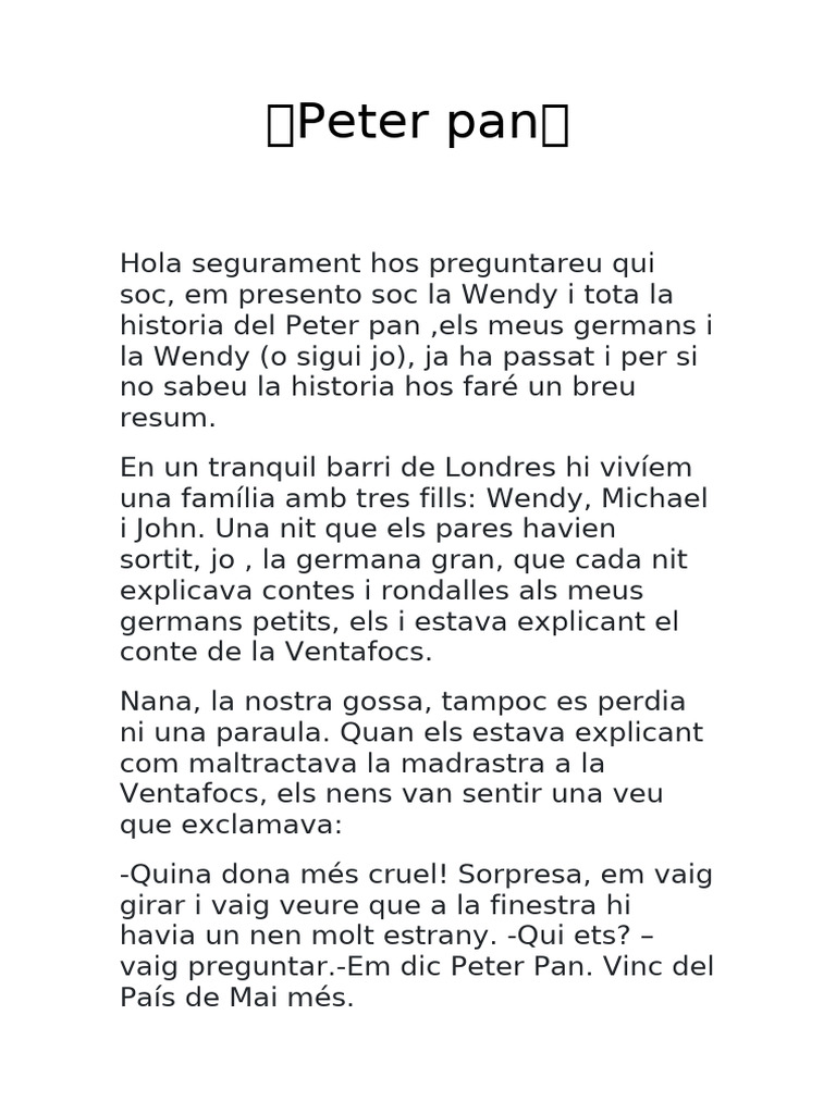 Peter Pan EN PARLEM | PDF