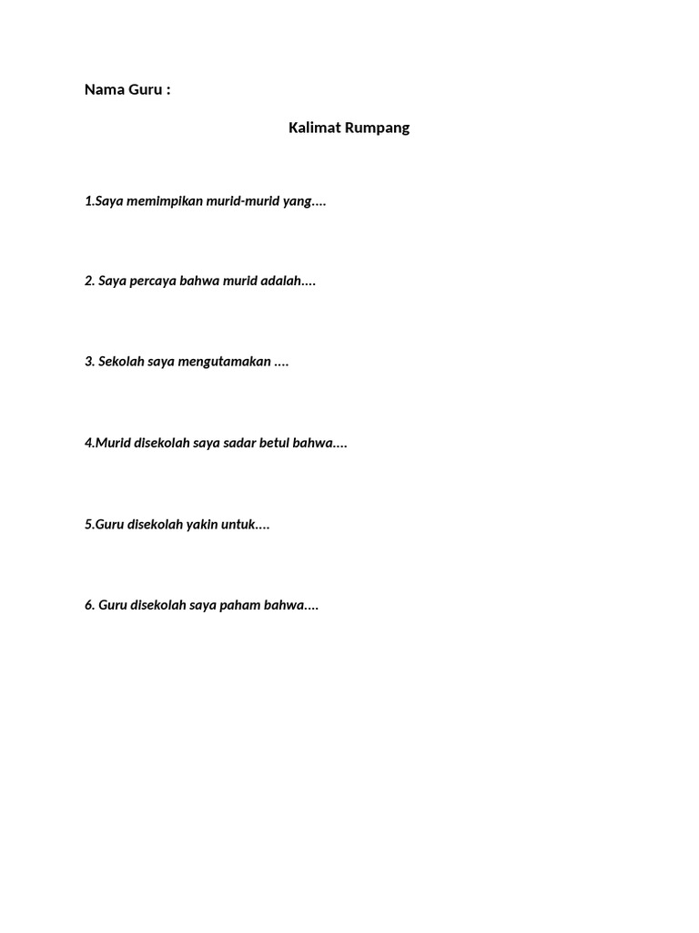 Kalimat Rumpang CGP | PDF | Pengembangan Diri