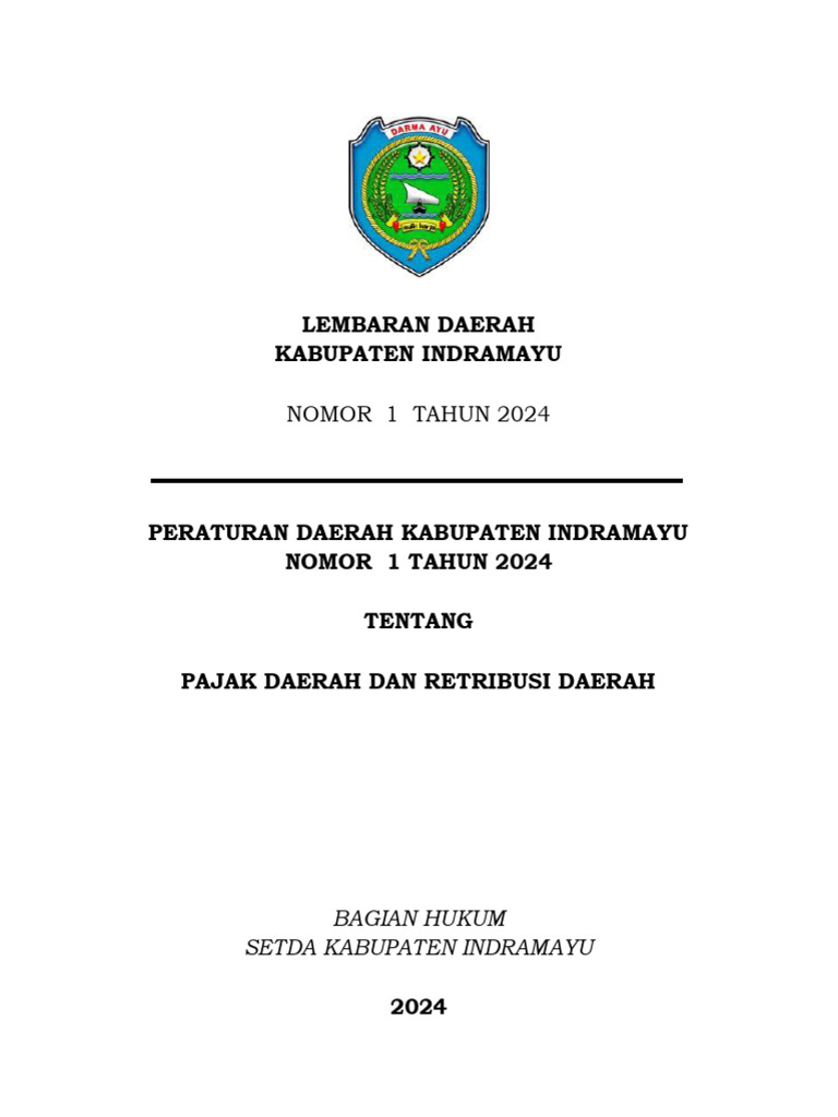 LD Perda Nomor 1 Tahun 2024 PDRD | PDF | Hukum