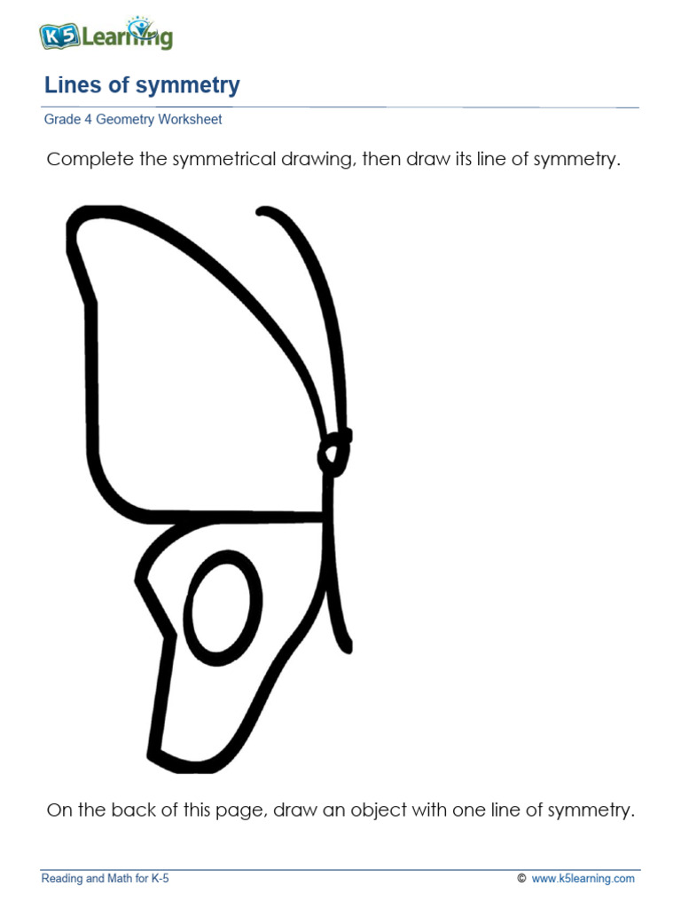 Grade 4 Symmetry Worksheet | PDF