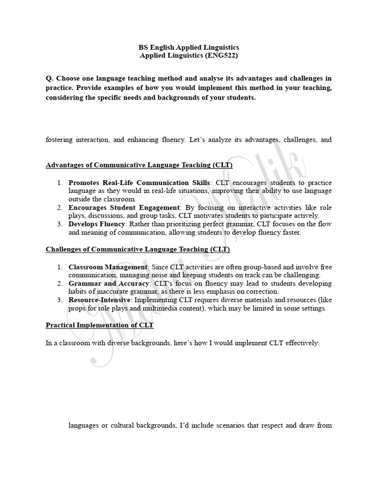 ENG522 Assignment Sample Solution | PDF | Linguistics | Cognitive Science