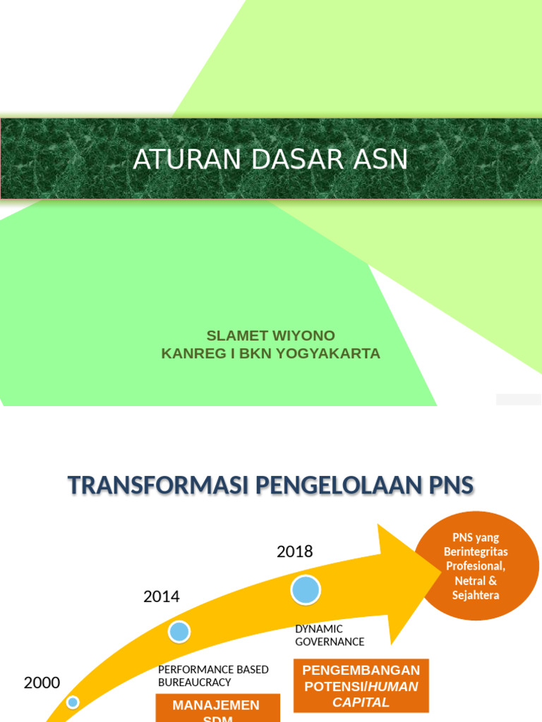 Aturan Dasar Kepegawaian Asn | PDF | Pengelolaan Keuangan & Uang