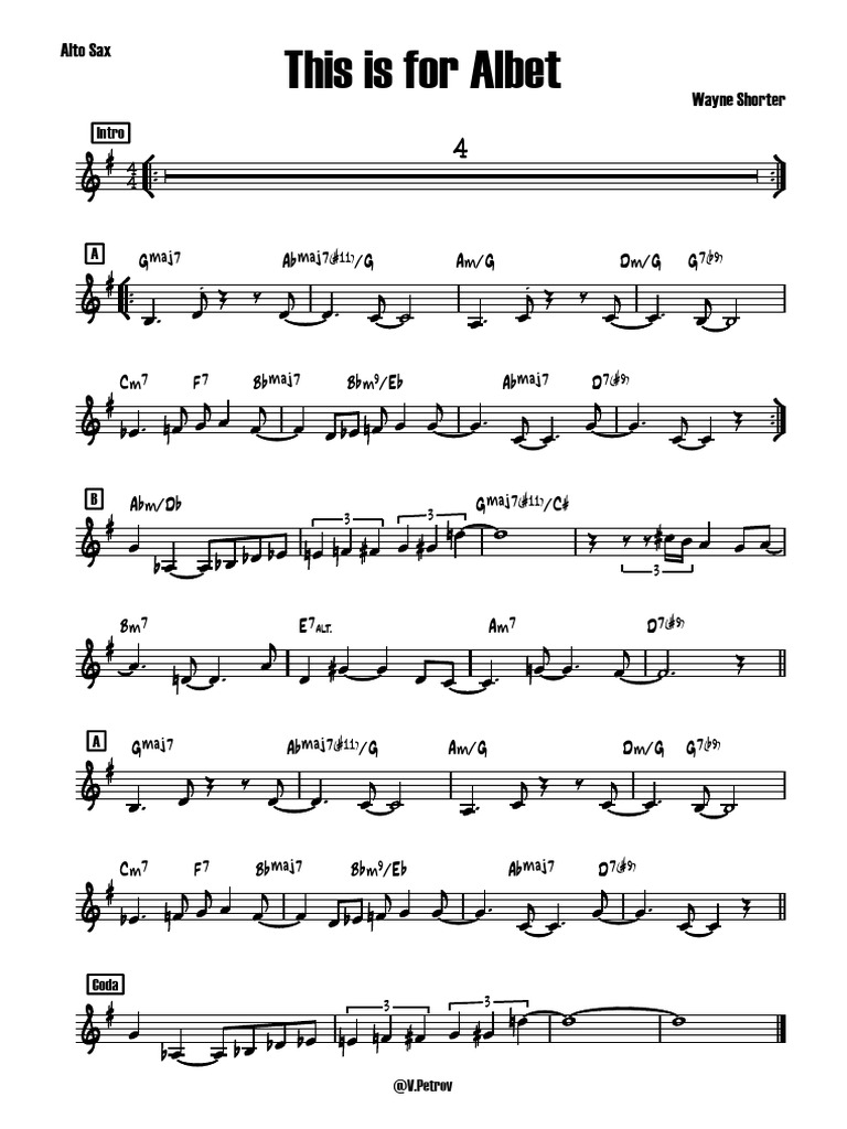 Alto Sax Chord Progressions Guide | PDF