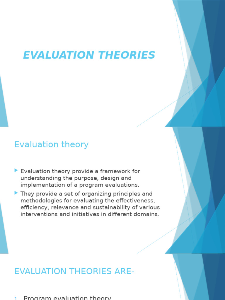 Evaluation Theories | PDF | Evaluation | Methodology