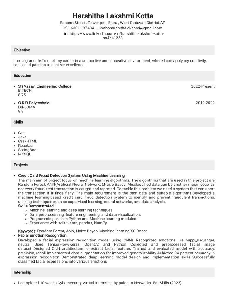 22A85A0521 Harshitha Lakshmi Kotta | PDF | Machine Learning | Deep Learning