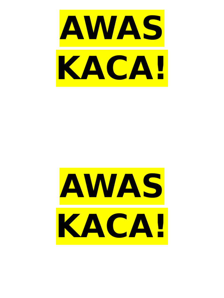 Awas Kaca | PDF