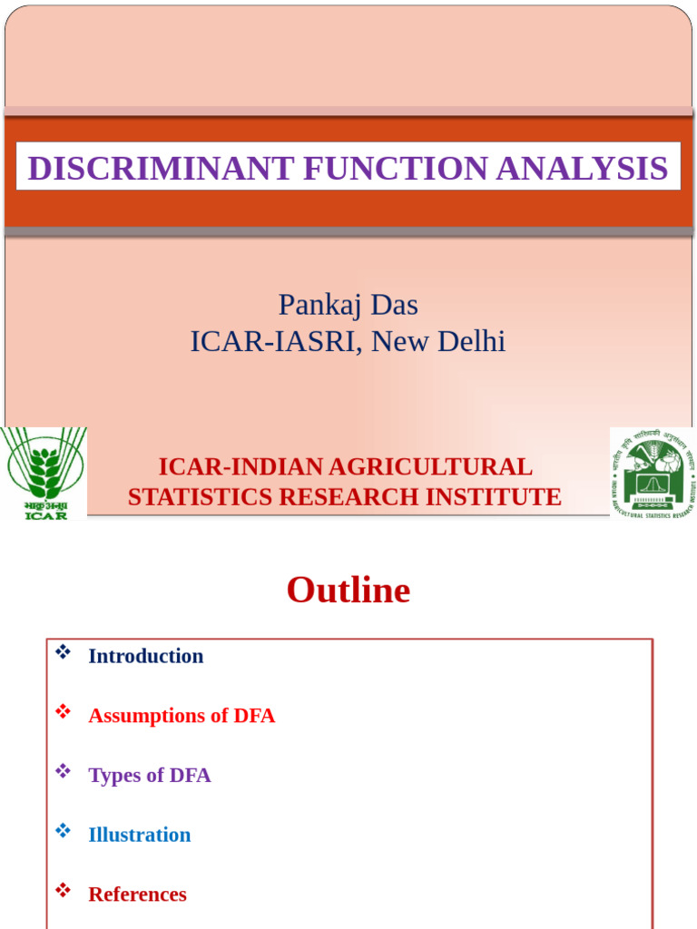 Discriminant Function Analysis in Agriculture | PDF | Data Analysis ...
