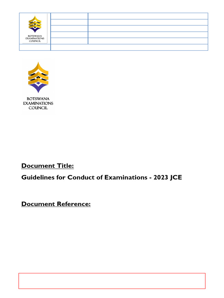 Ea - Aa.g02.v1 Guidelines For Conduct of Examinations Jce 2023 | PDF
