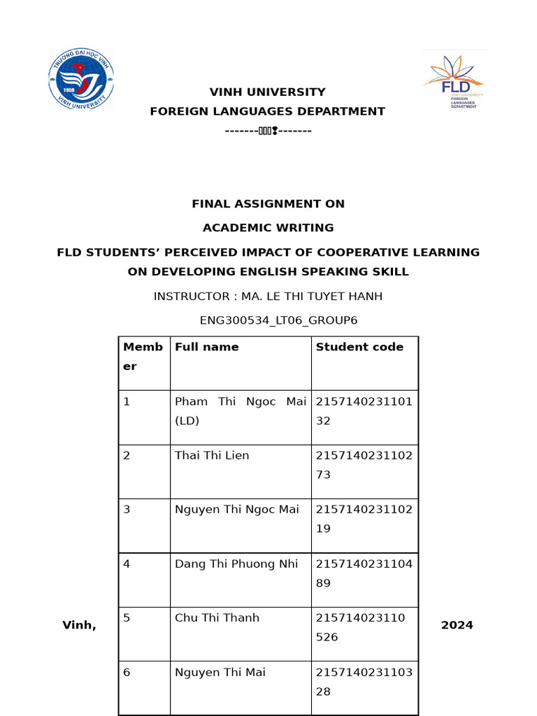 Cooperative Learning's Impact on English Speaking Skills | PDF ...