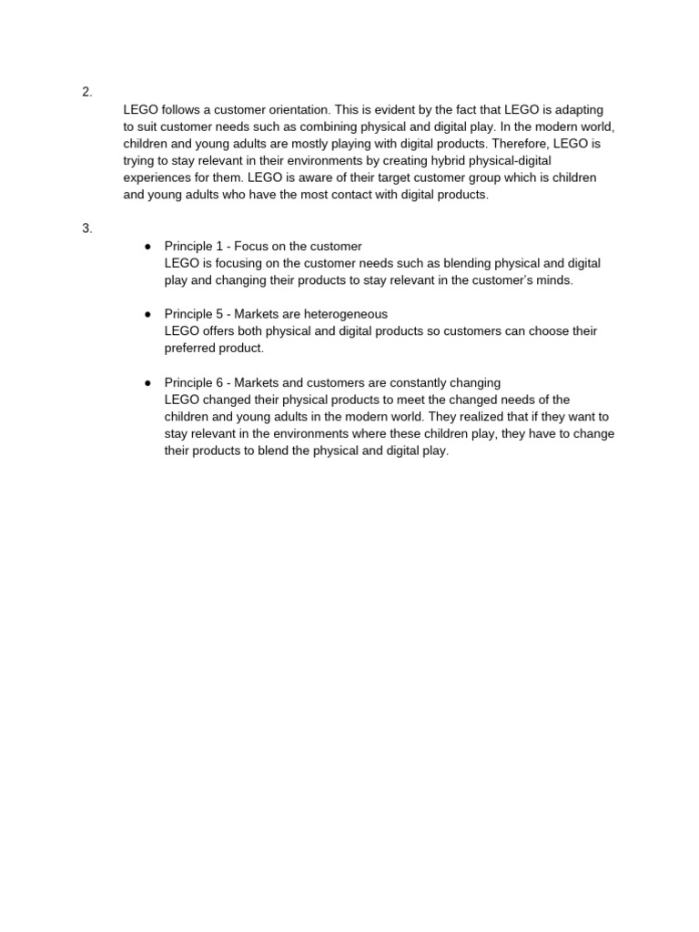 LEGO Case Study Answers | PDF
