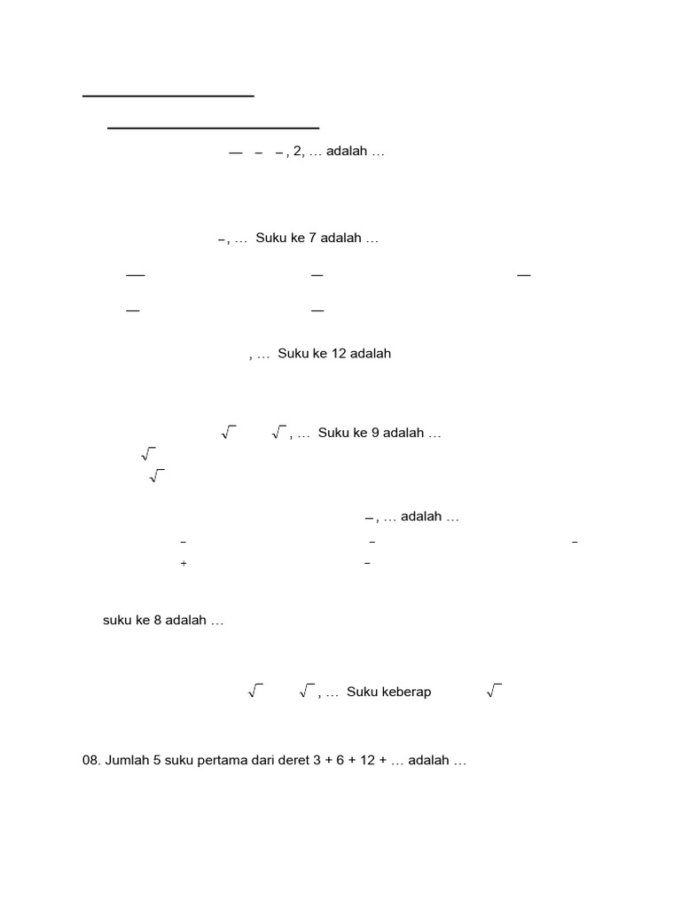 Lat Soal Mat 3 | PDF