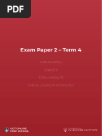 2024 Math GR 9 Term 3 Common Test Memo | PDF | Mathematics | Geometry