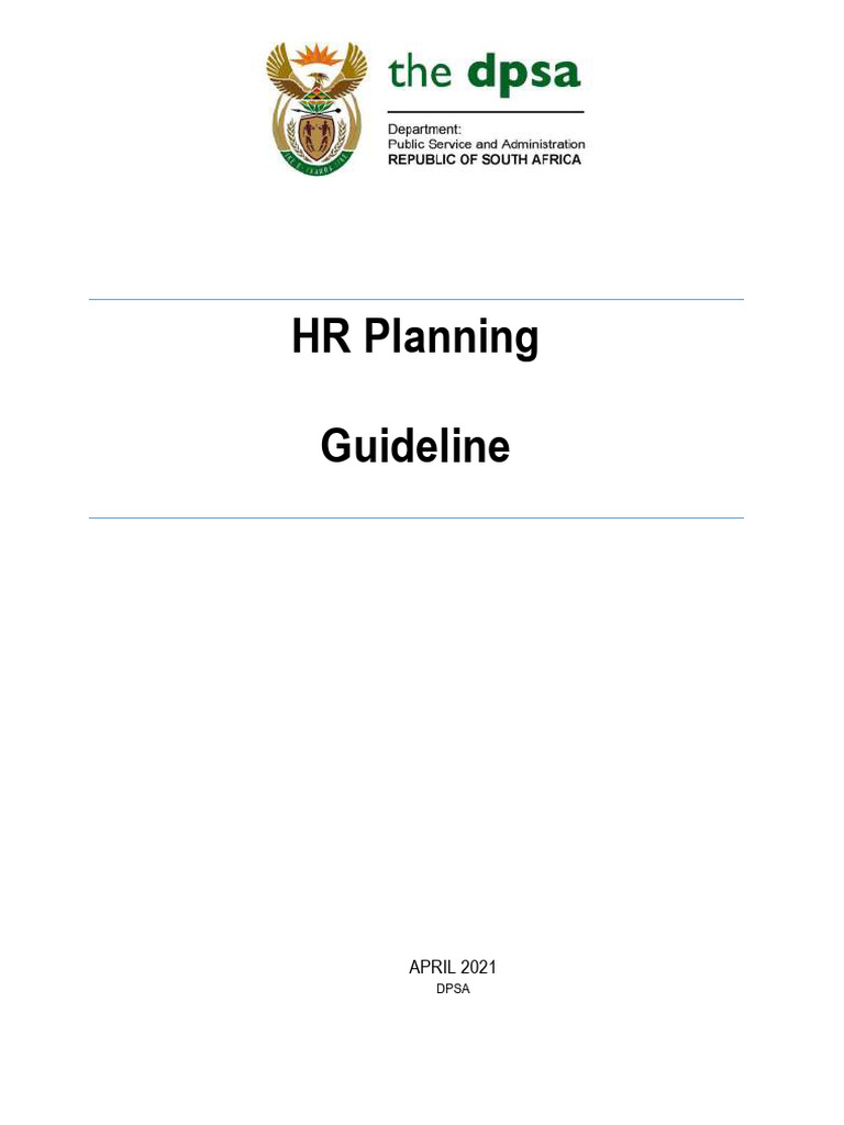 HR Planning Guideline | PDF | Human Resource Management | Strategic ...