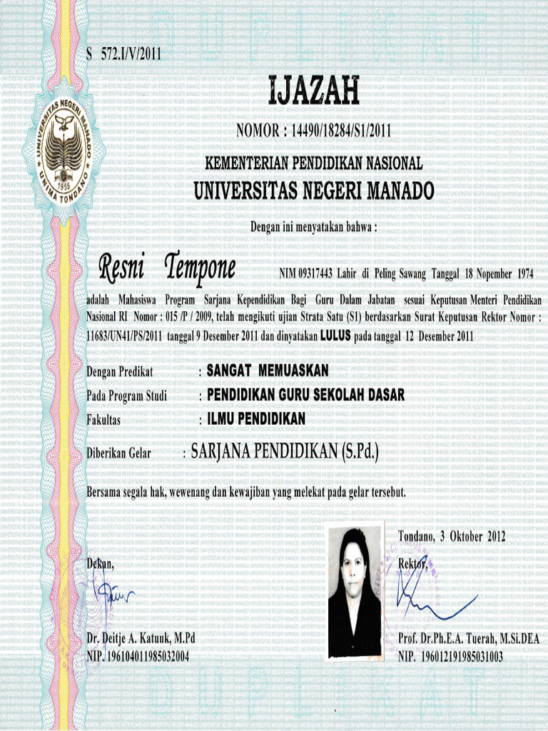 Ijazah S1 | PDF