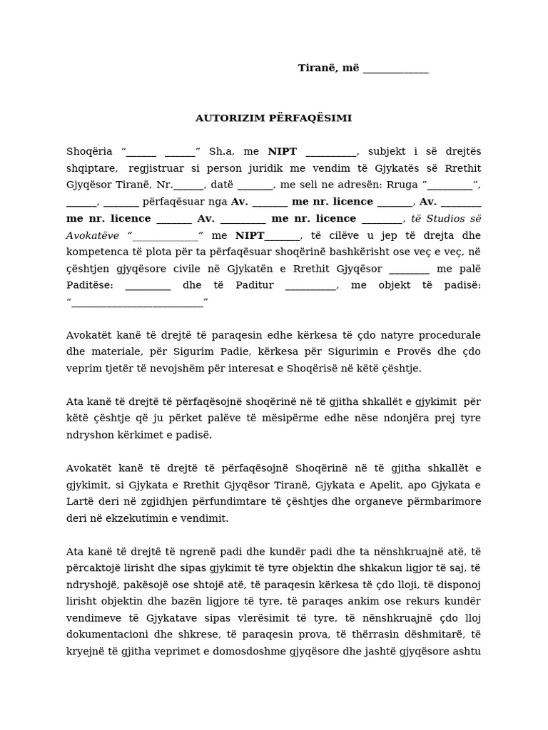 Autorizim Perfaqesimi | PDF