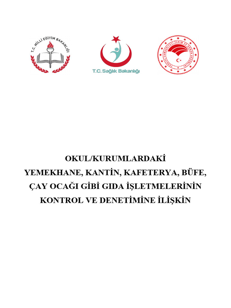 OKUL KURUM GIDA YYLETMELERY KONTROL VE DENETYM UYGULAMA KILAVUZUevrak4660448091903410171 | PDF
