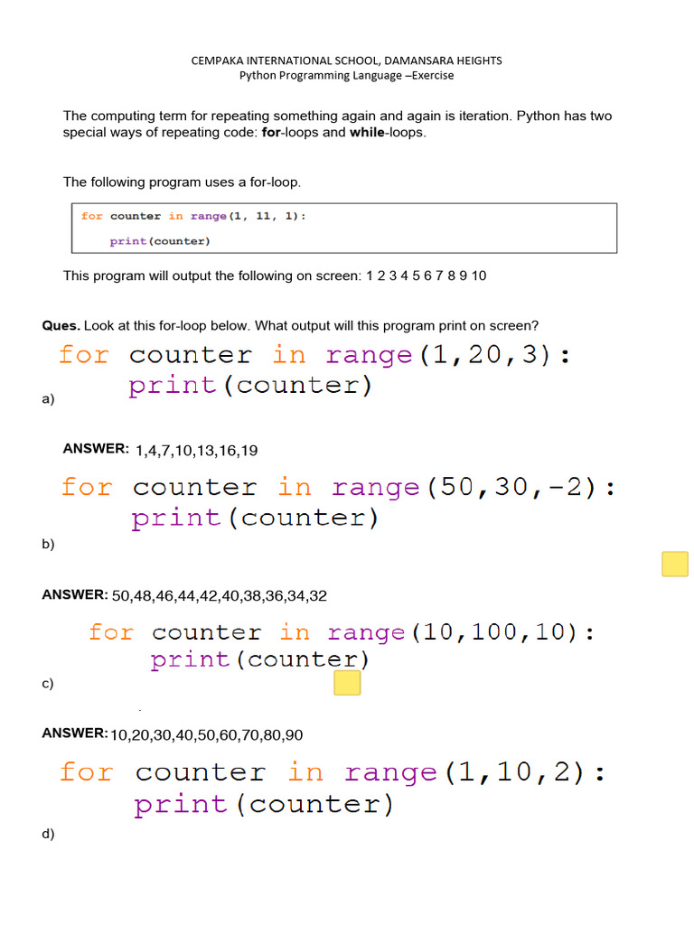 Assignment 5-Loops | PDF