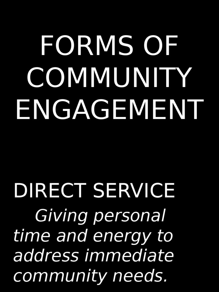 CESC Forms of Community Engagement | PDF | Social Science