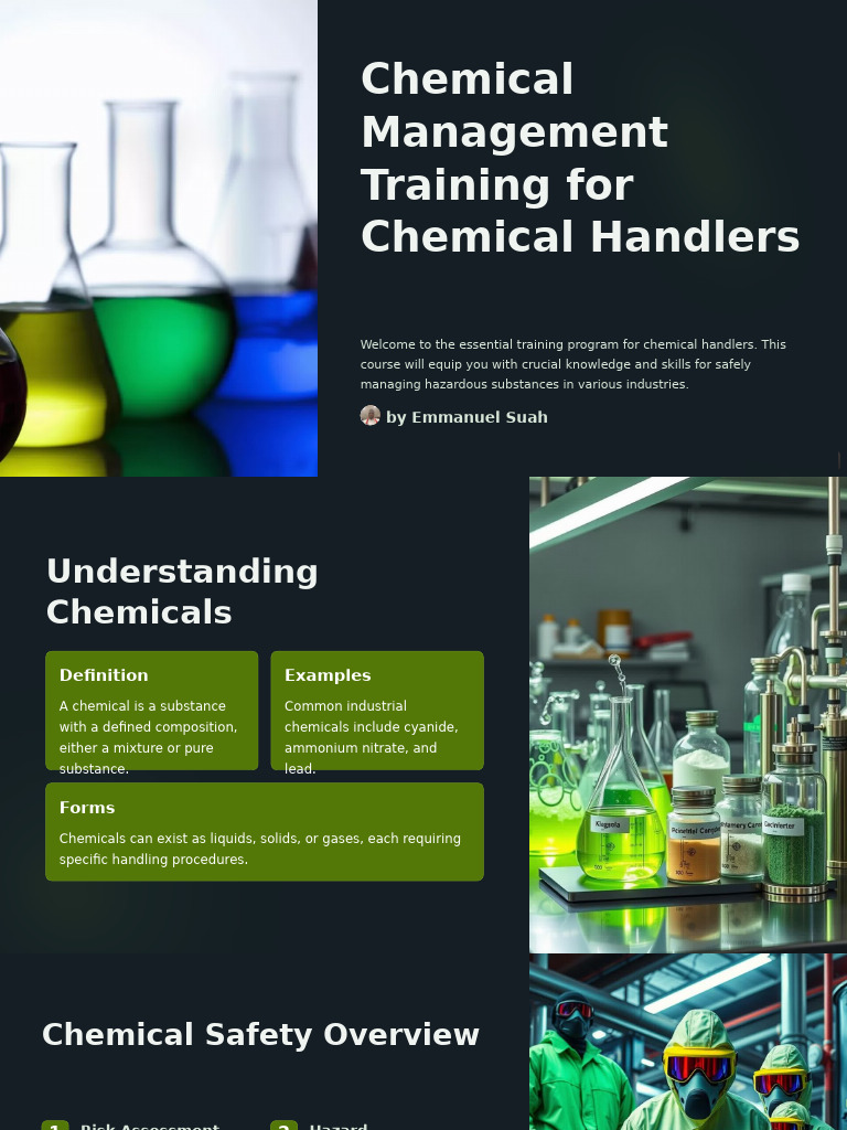 Chemical Management Training Course | PDF | Hazards | Toxicity