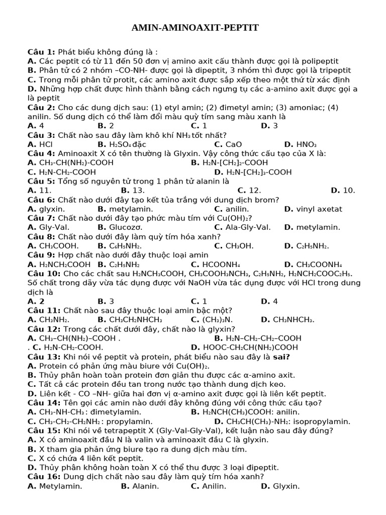 Amin Minoaxit Peptit | PDF