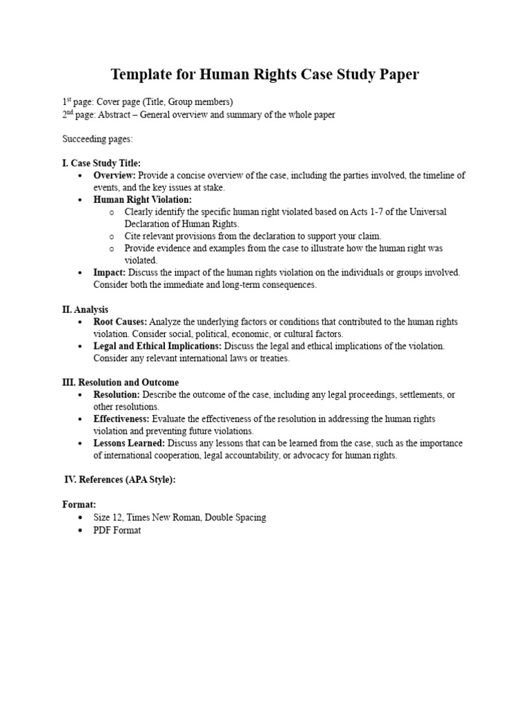 STS Case Study Paper Format | PDF | Detention (Imprisonment) | Human Rights