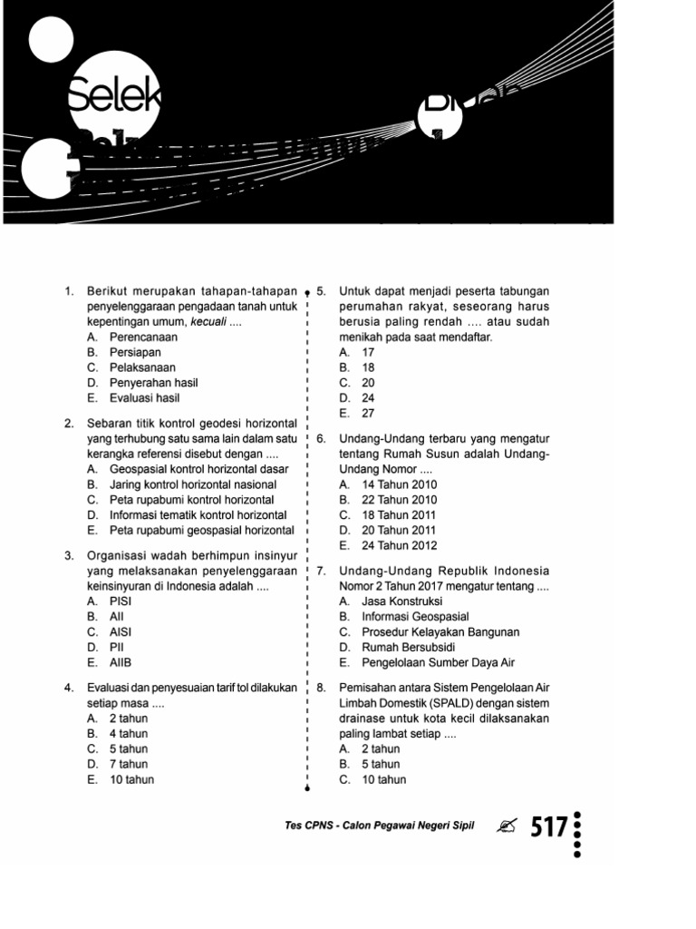 Contoh Soal SKB PUPR-2 | PDF