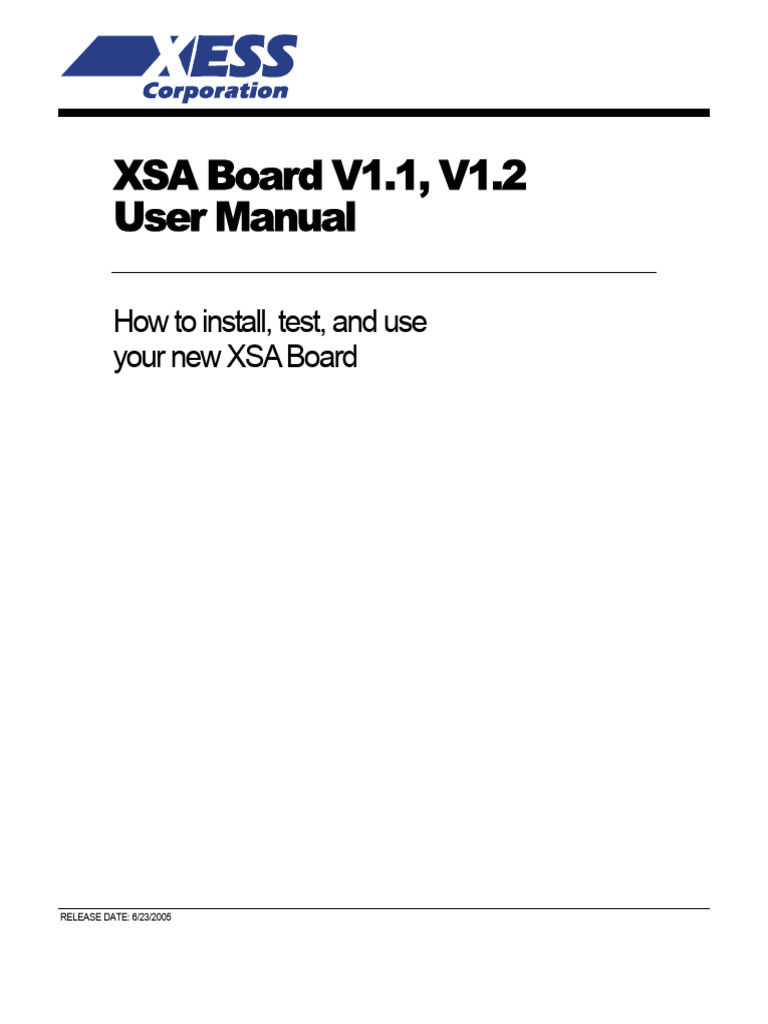 xsa-manual-v1_2 | PDF | Field Programmable Gate Array | Flash Memory