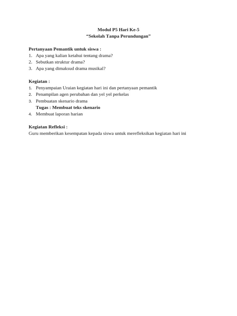 MODUL P5 Hari 5 | PDF