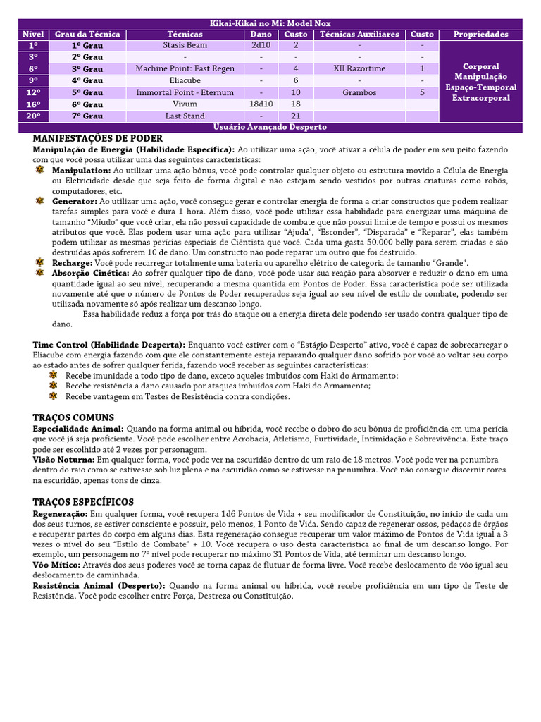 Kikai-Kikai No Mi - Model Nox | PDF | Vida | Relâmpago