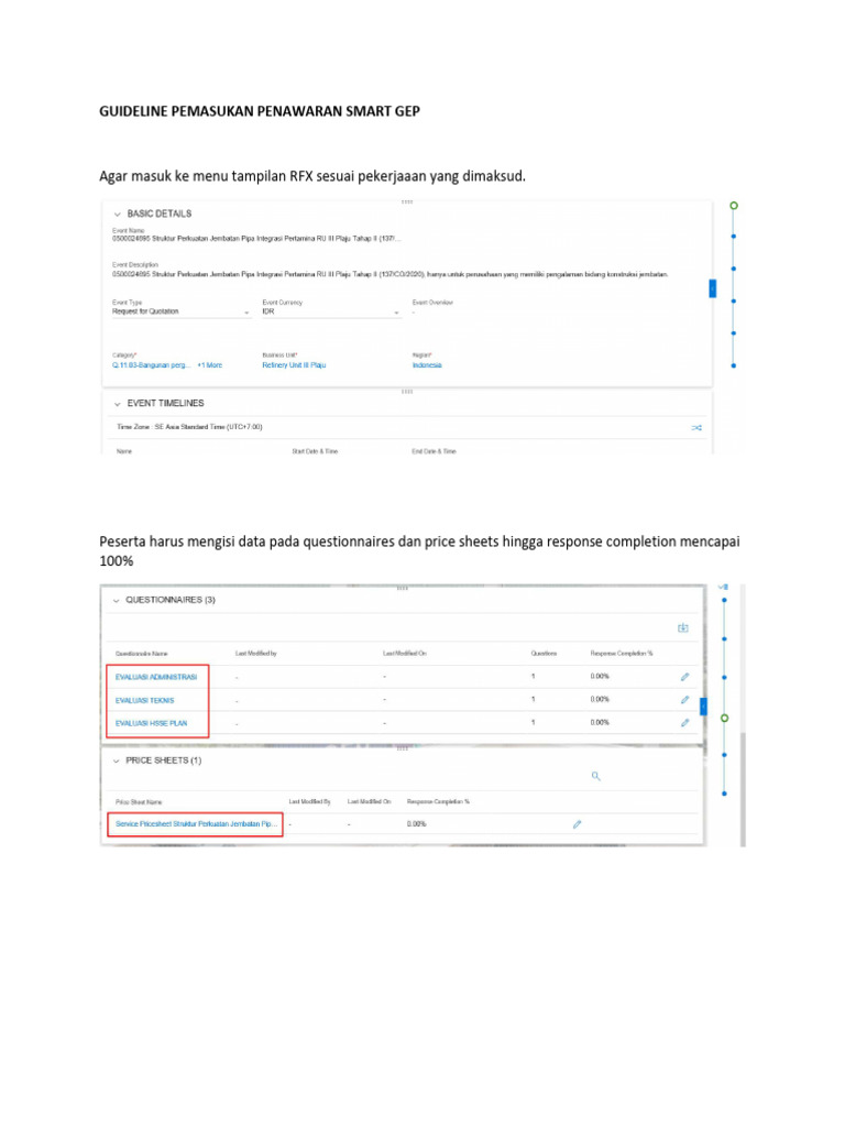 Cara Memasukkan Penawaran SMART GEP | PDF | Karier & Perkembangan | Bisnis