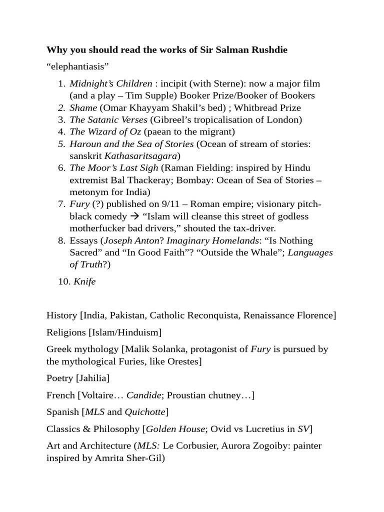 Salman Rushdie English Soc Talk | PDF | Young Adult