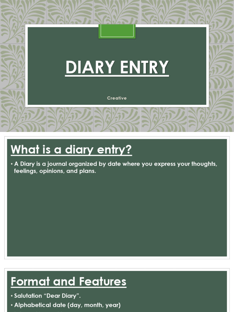 Diary Entry | PDF