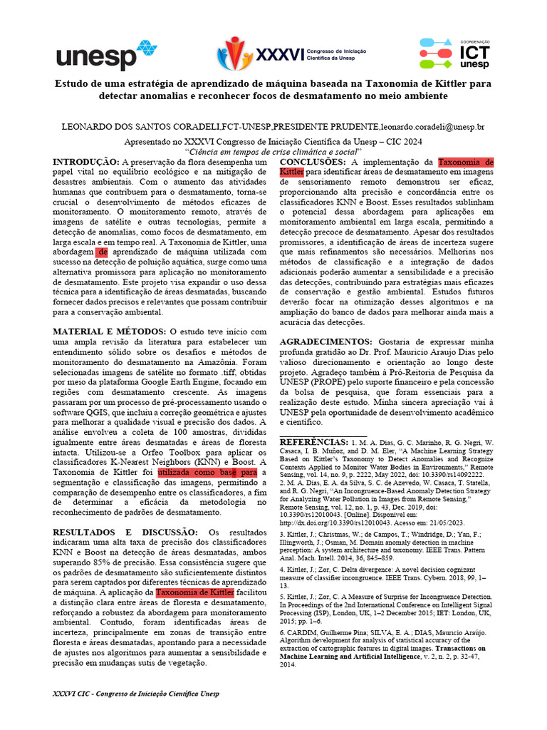Detecção de Desmatamento com Kittler | PDF | Desmatamento | Science