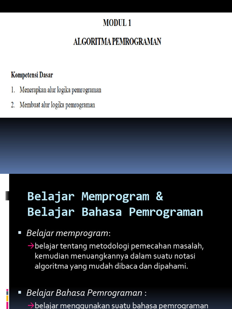 Materi #1 - Algoritma Pemrograman | PDF