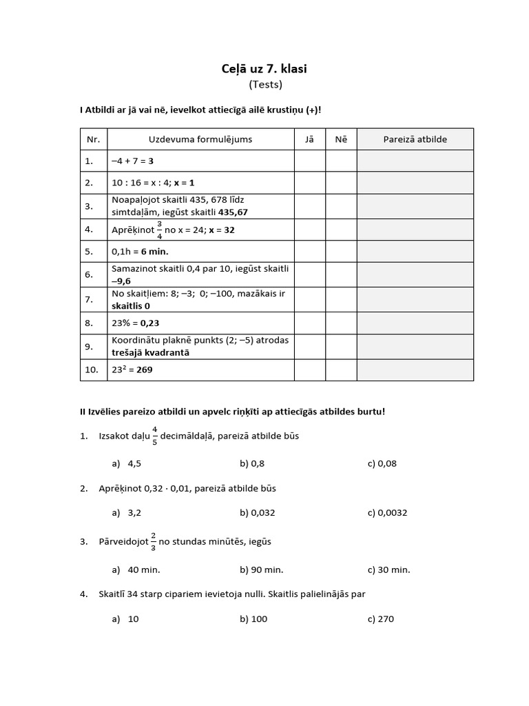 6T10 Cela Uz 7 Klasi | PDF